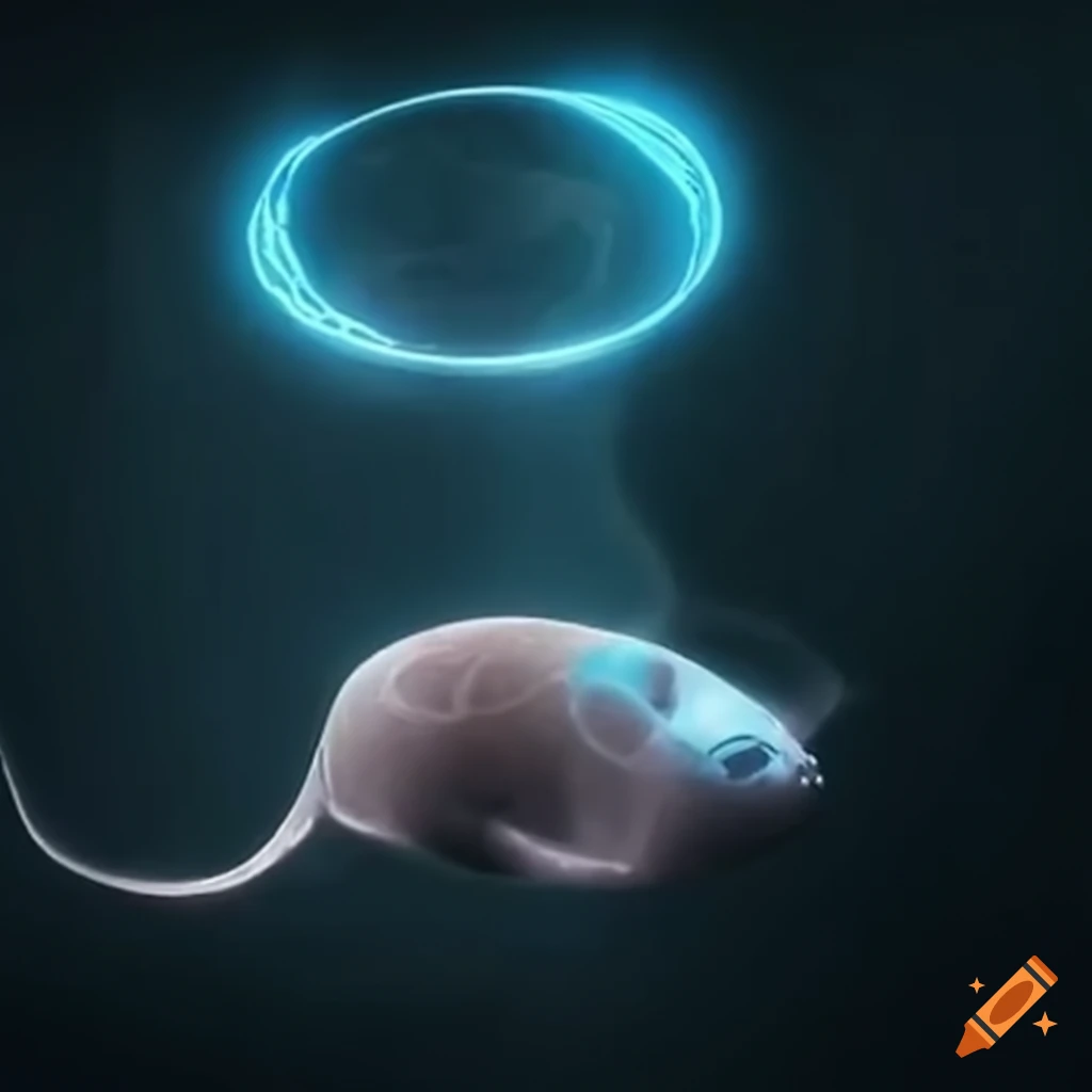 Floating sci-fi mice hologram on Craiyon