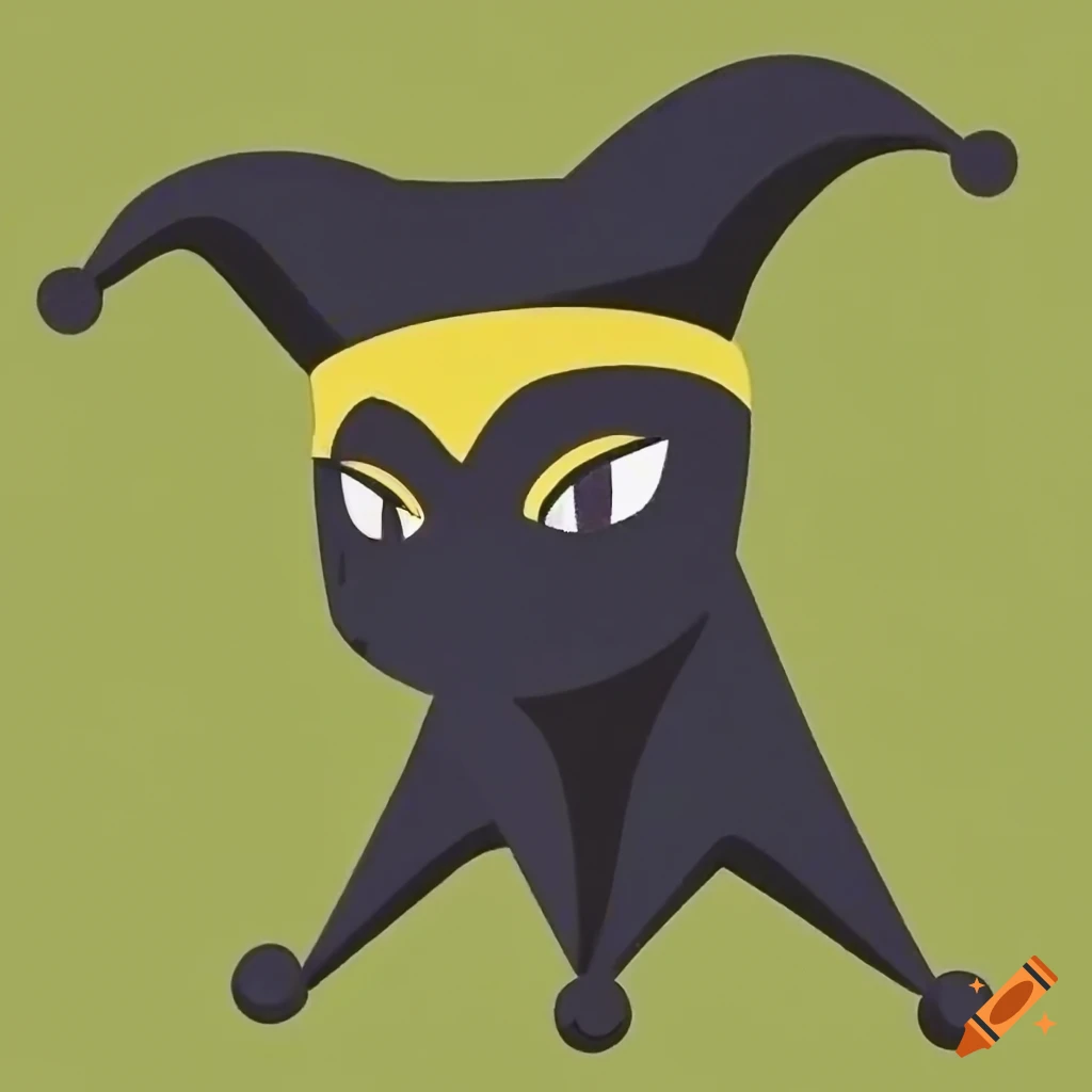 Minimalist yellow and black jester hat profile picture on Craiyon