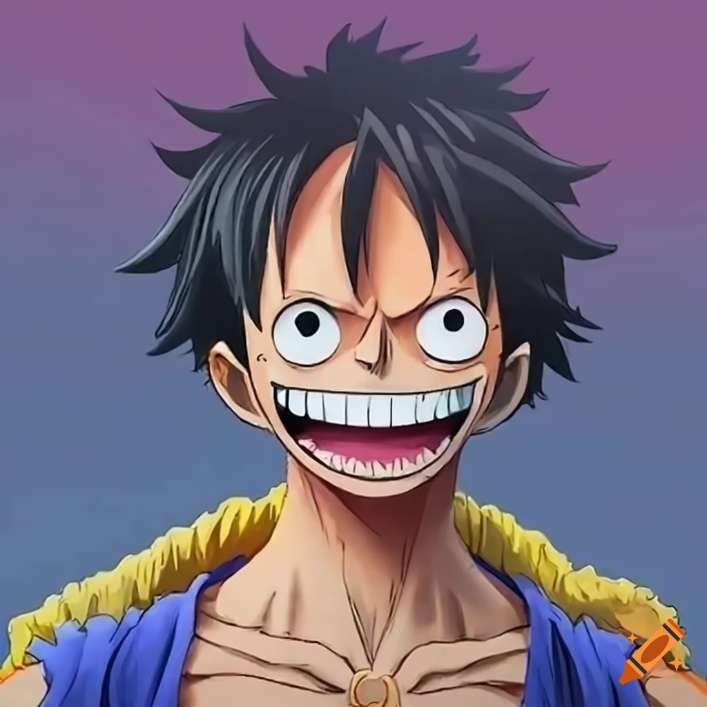 Laughing luffy character on Craiyon