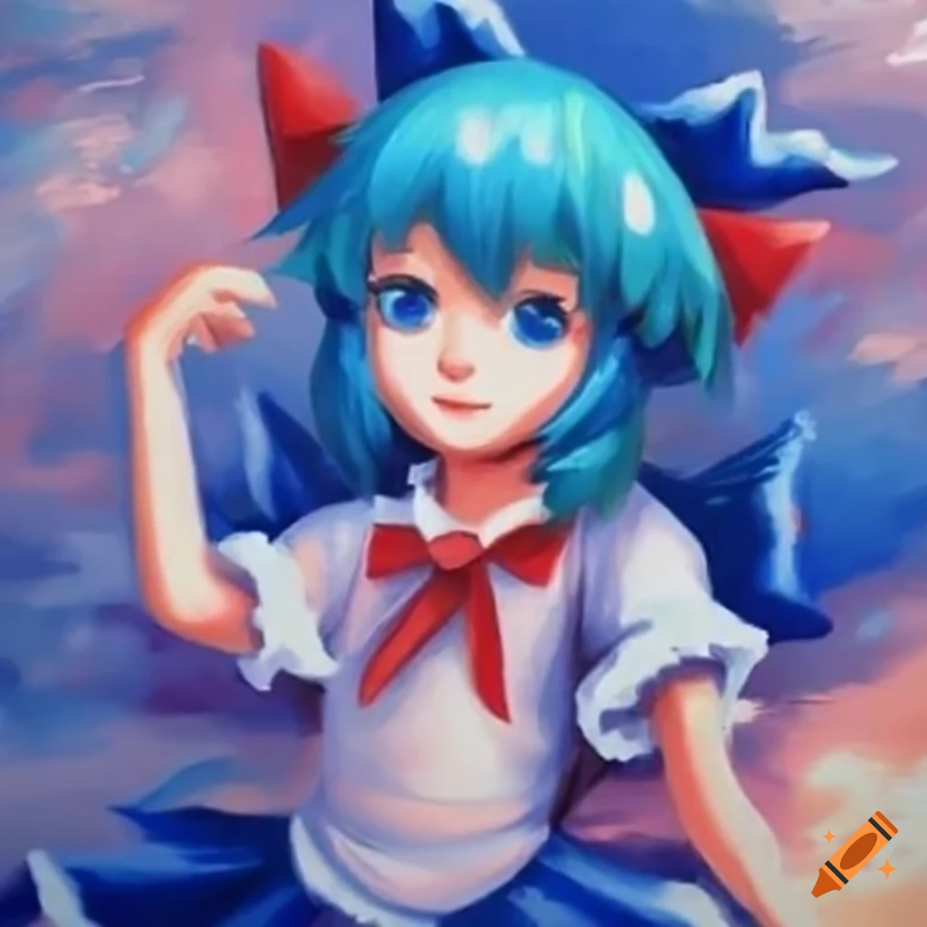 Cirno character from Touhou Project on Craiyon