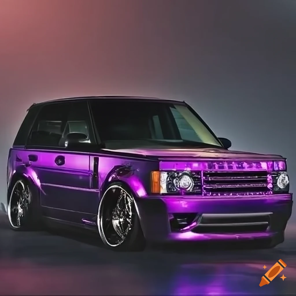 Dark metallic eggplant purple 2004 range rover hse with unique ...
