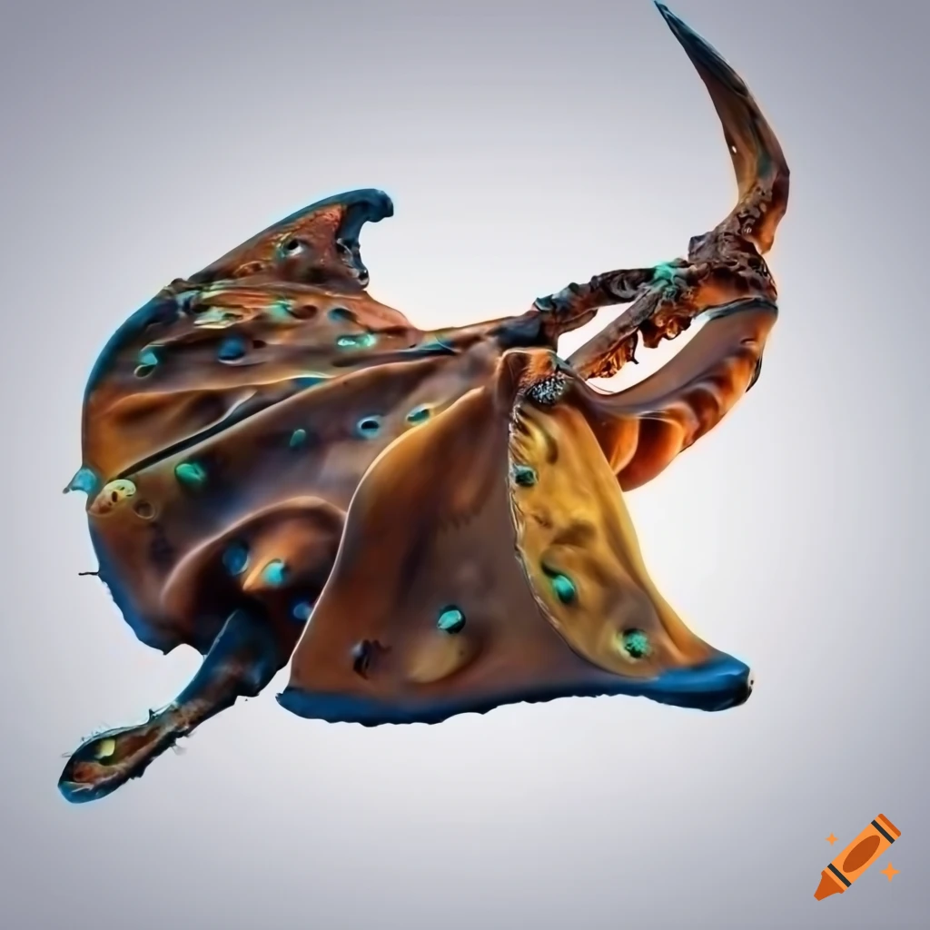 Stingray-shaped being made from recycled materials inspired by Hedorah ...