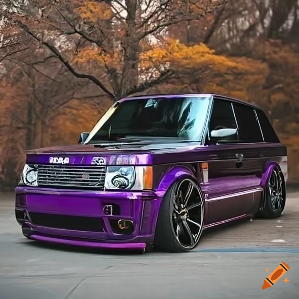 2004 Range Rover HSE with rat rod body kit and lowered stance on Craiyon