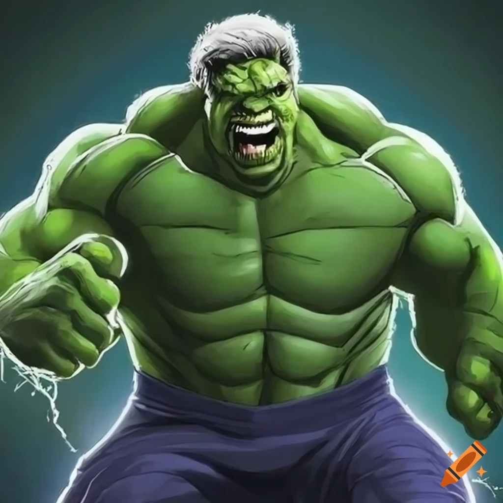 President Biden as the Incredible Hulk in a humorous Marvel Comics ...