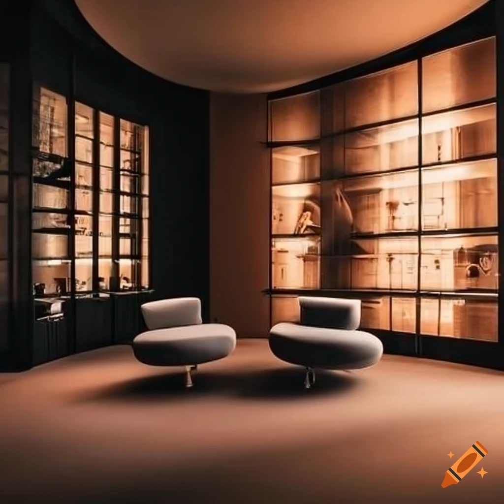 Interior design of a spacious Bang & Olufsen store in Copenhagen with ...