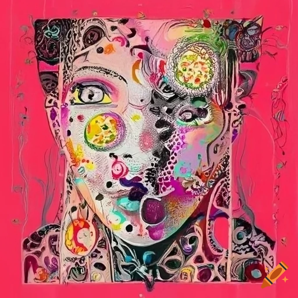 Artwork symbolizing a direct connection of a single thought to passion ...