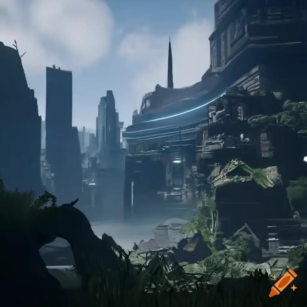 Utopia in nature future Metropolis created with Unreal Engine 5 on Craiyon