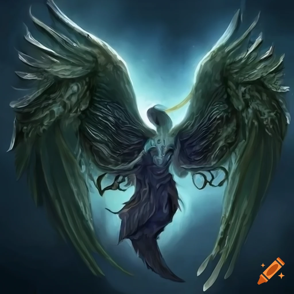 Animalistic nonhuman endless flowing eldritch holy angel on Craiyon