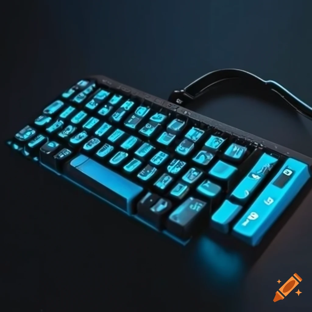 Digital keyboard on Craiyon