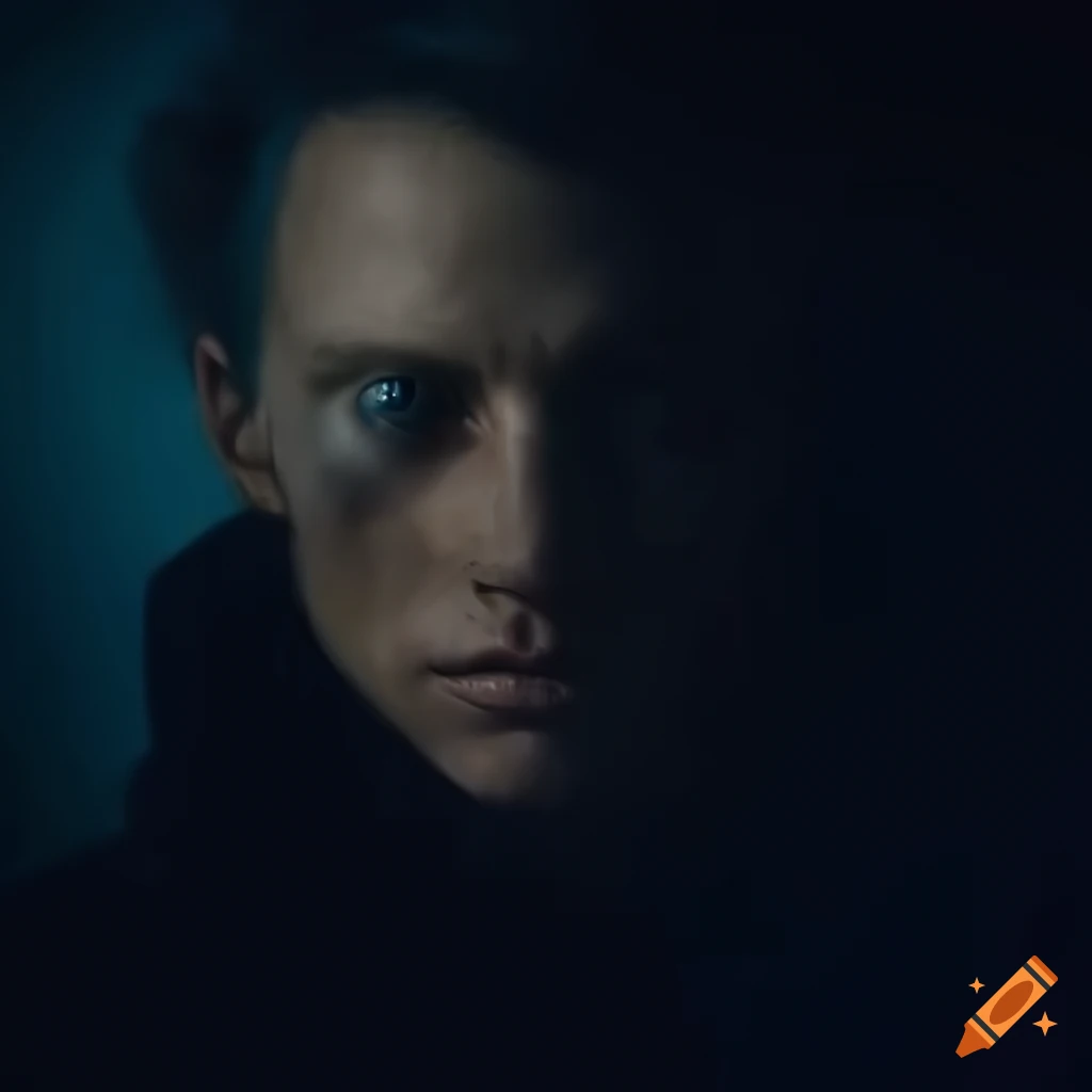 Ageless god of air, winds, and storm with a face formed of wind and ...