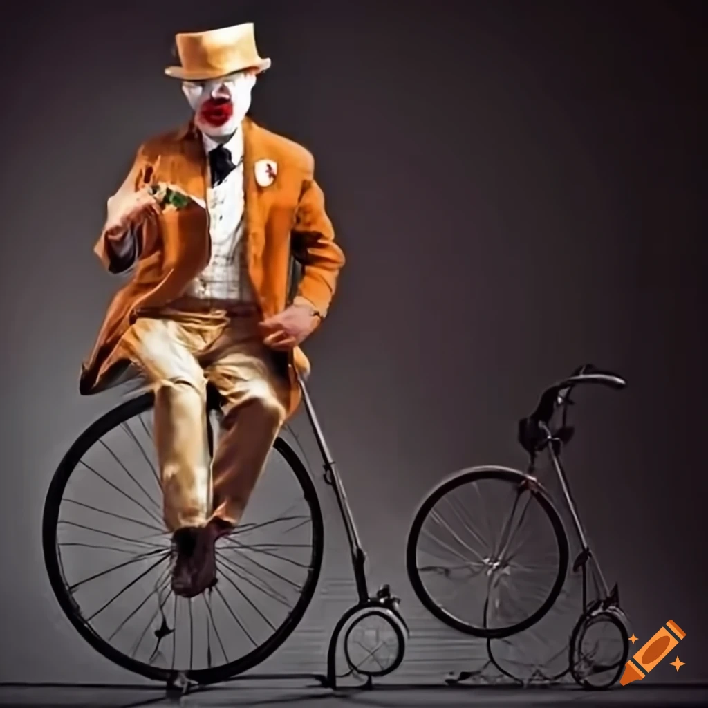 Vintage portrayal of Joe Biden in top hat and clown makeup on penny ...