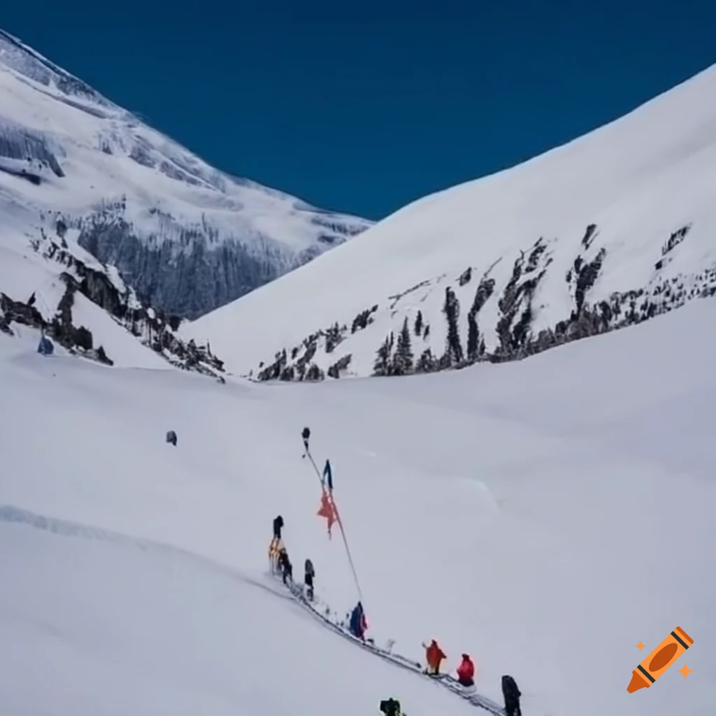 Thrilling skiing adventure in Gulmarg, Kashmir with snow-covered slopes ...