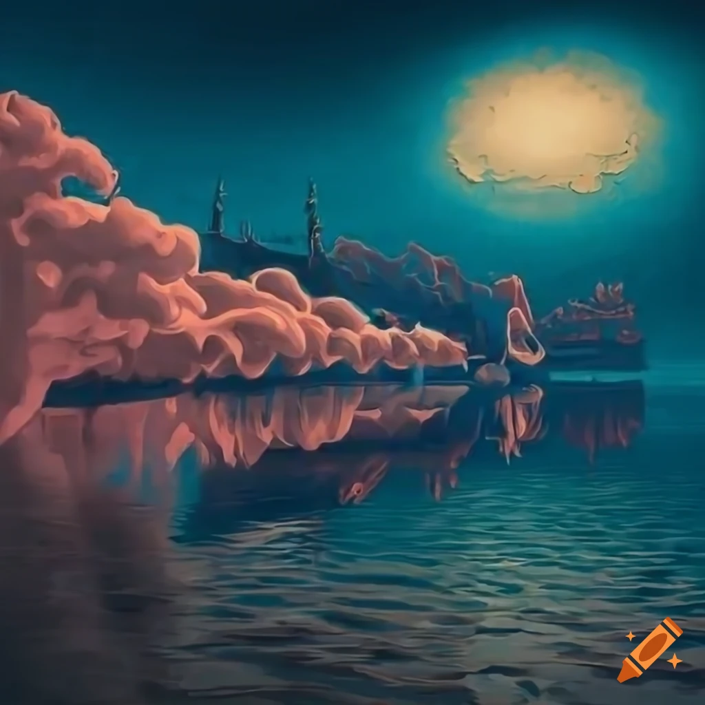 Colorful panorama of ukiyo-e floating world painting by remedios varo ...