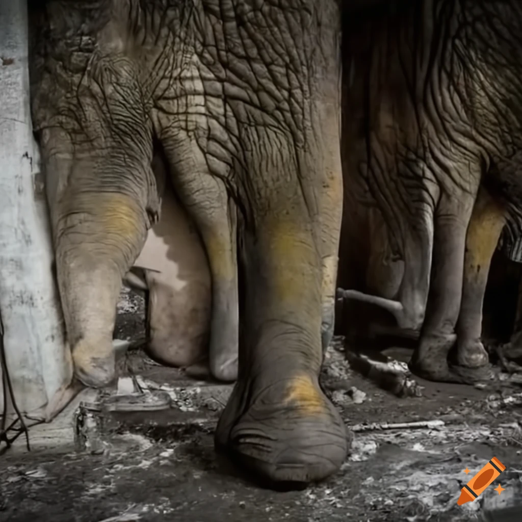 Elephant's foot in the chernobyl basement on Craiyon