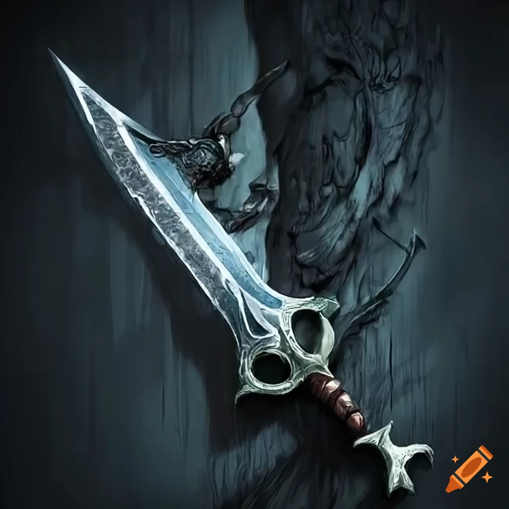 Dagger with shadow blade shrouded in darkness on Craiyon