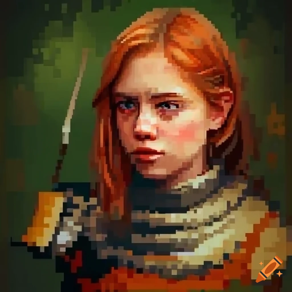 Serious russian jrpg heroine with wolf pelt armor honing sword skill in ...