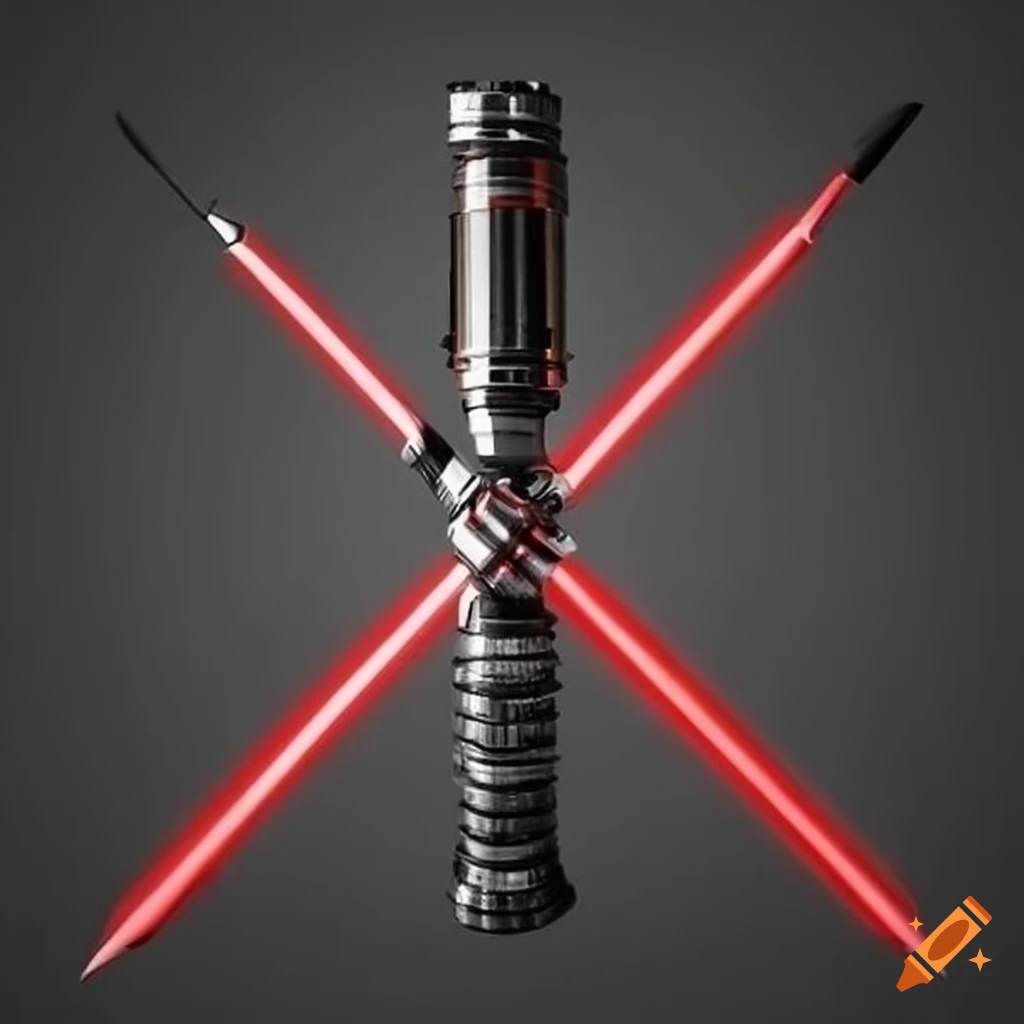 Detailed star wars sith lightsaber hilt in black and red on Craiyon