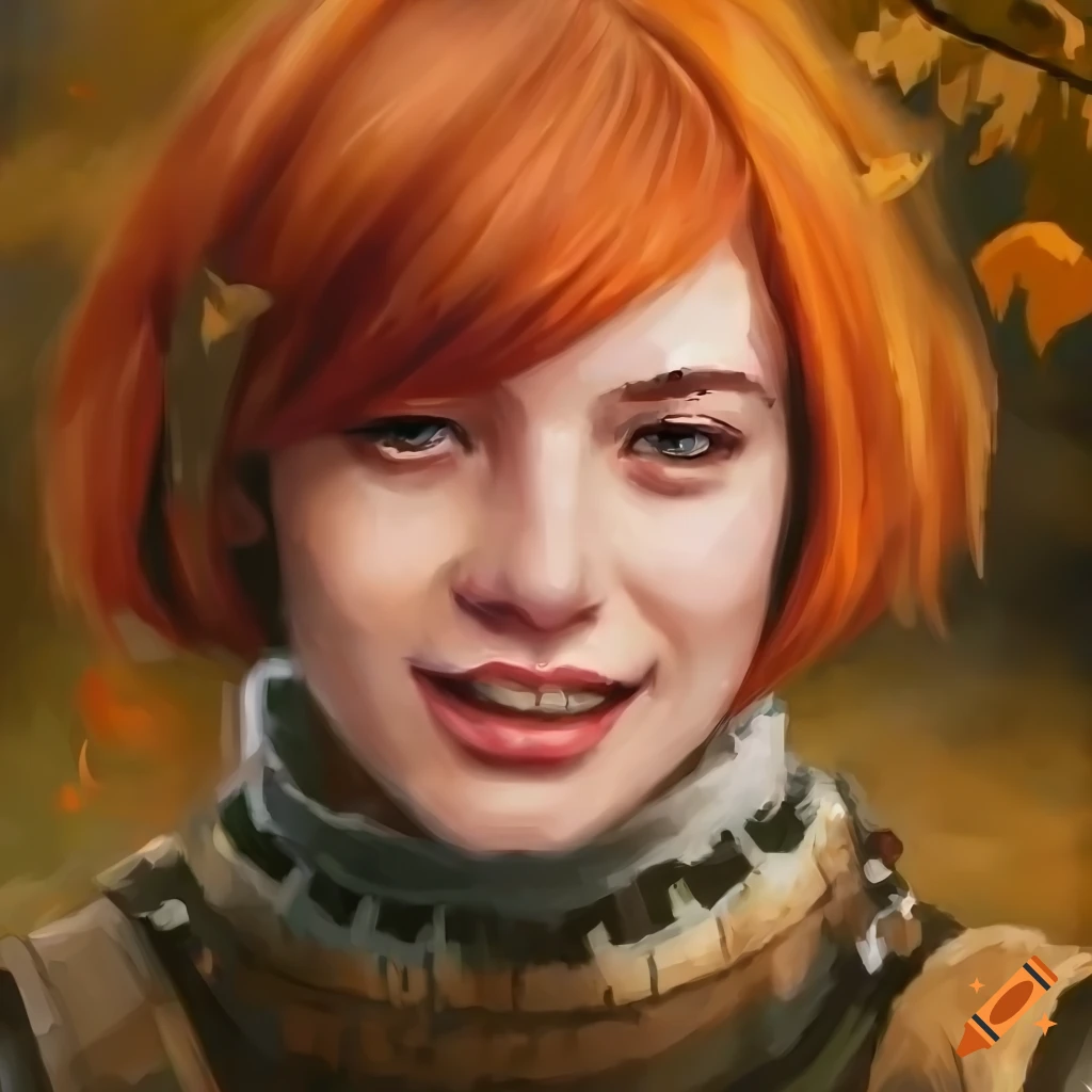 Pixelart hyperrealism portrait of a smiling russian jrpg heroine with ...