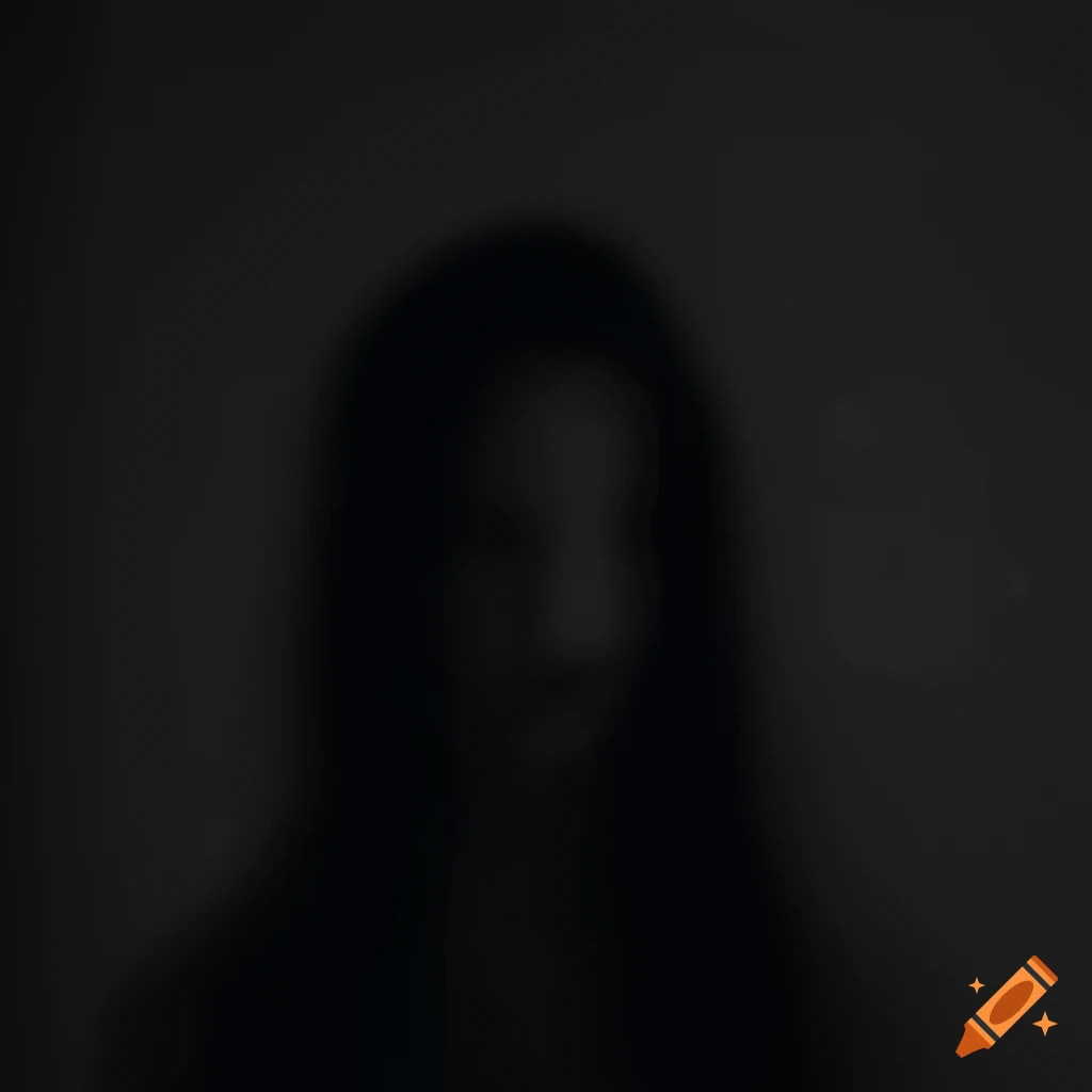 Mirror reflecting a haunting smile from a blurry face in a mysterious ...