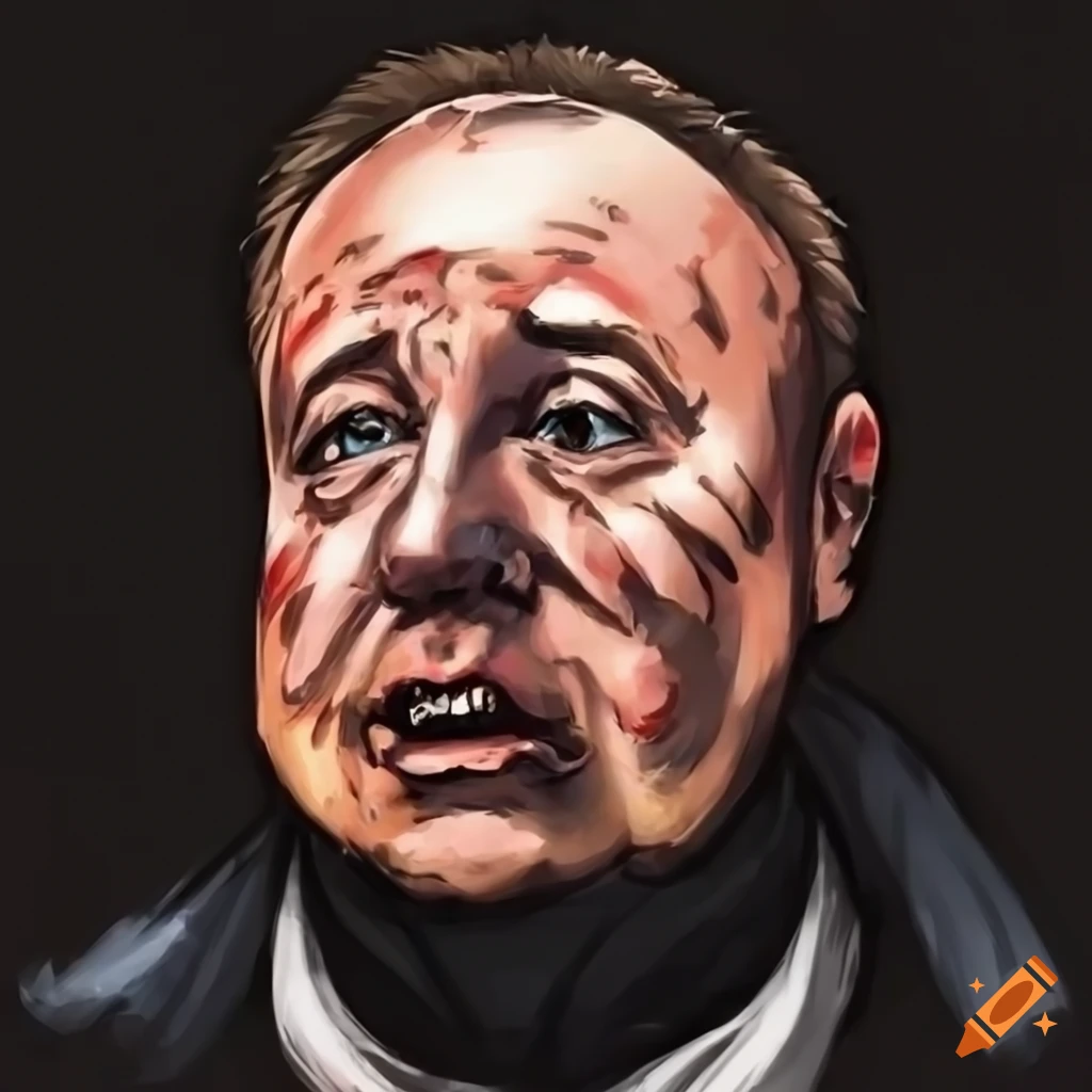 Crying portrait of alex jones from infowars on Craiyon