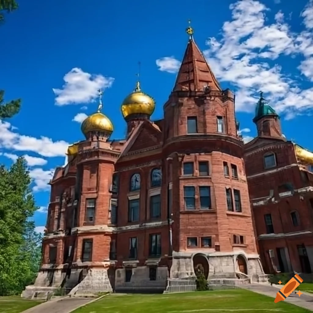 Wide-angle hd photo of the blood citadel in edmonton, alberta on Craiyon
