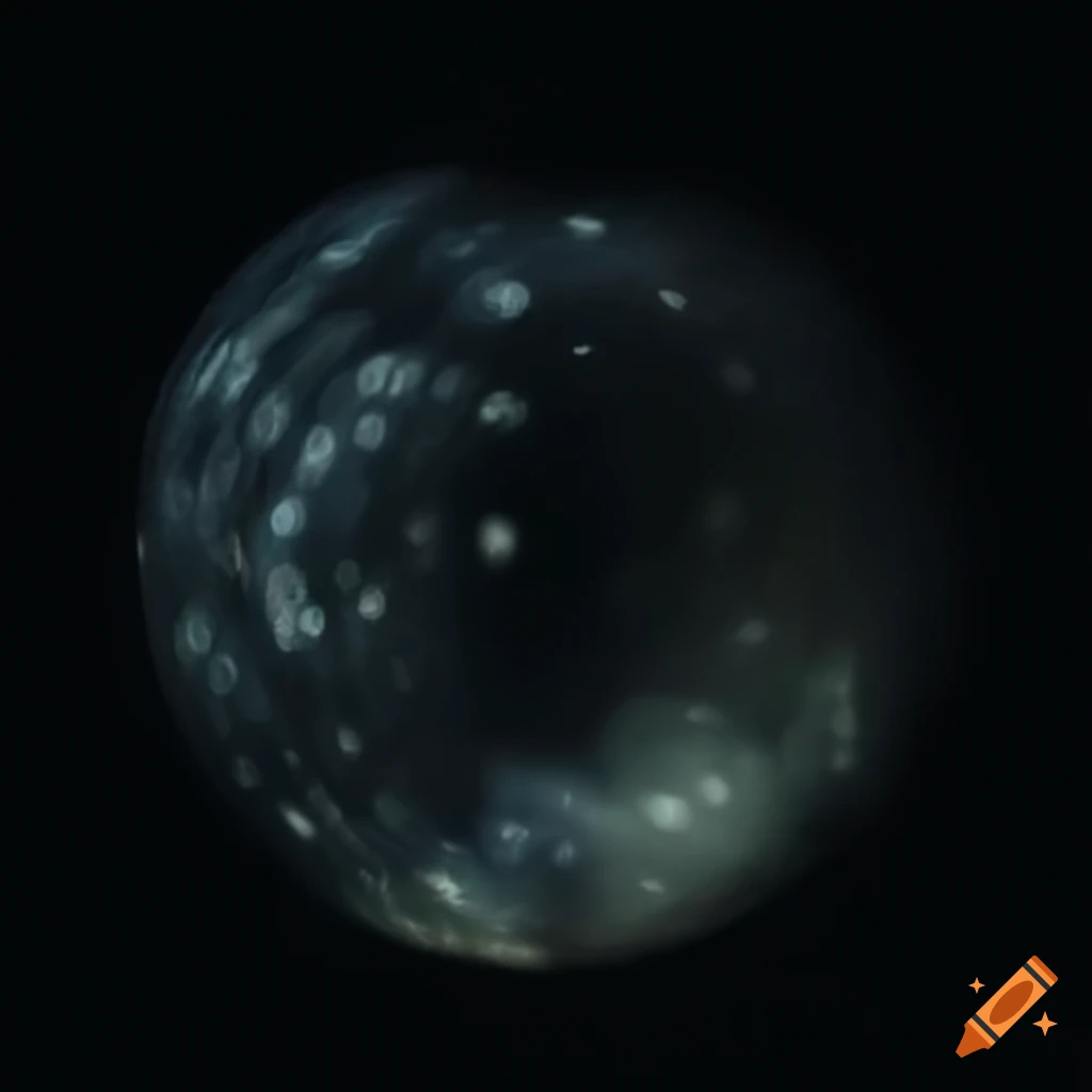 Abstract particles and echoes with black holes in a digital art piece on Craiyon