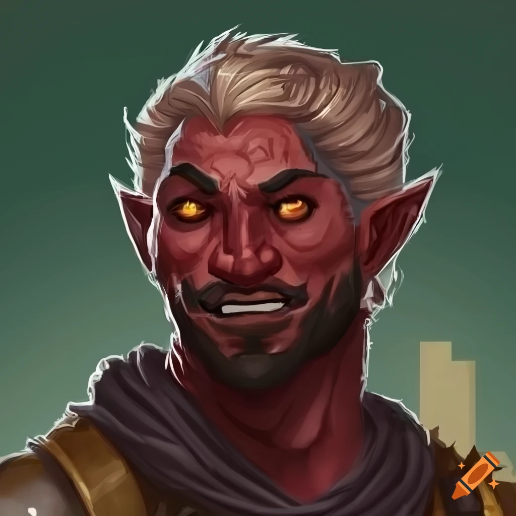 Genasi male with sandstone skin embodying earth elements on Craiyon
