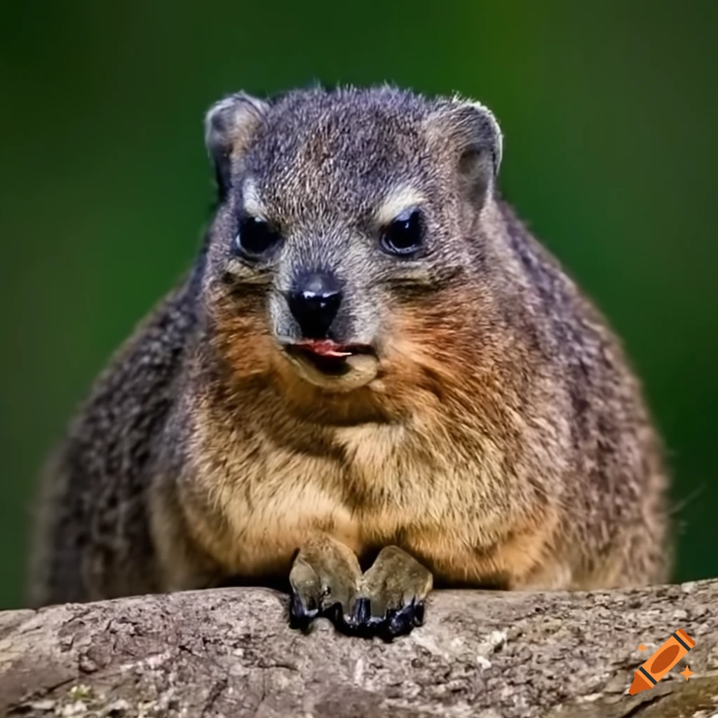 Hyrax eating on Craiyon