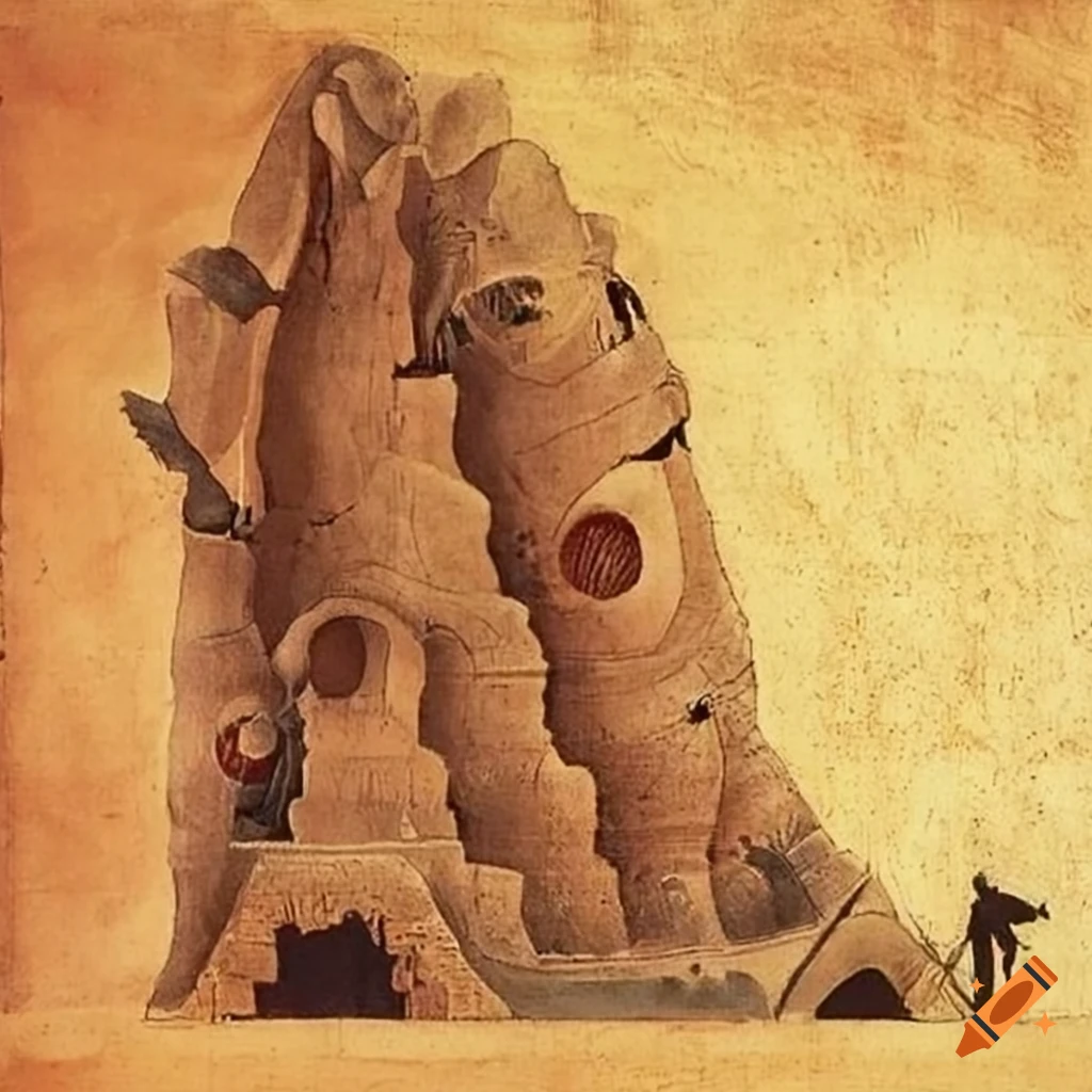 Paolo Uccello's illustration of an insect anthill cross-section in ...