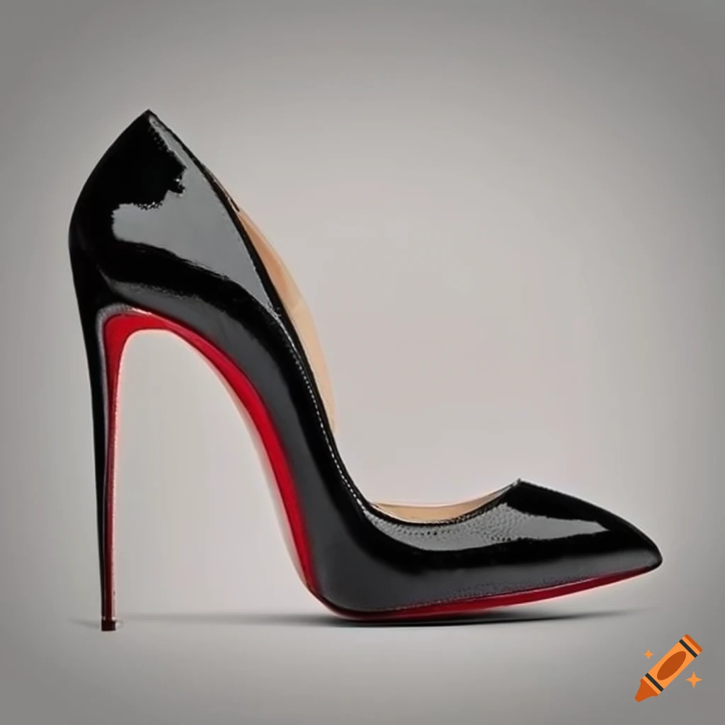 Stylish louboutin heels with sharp stilettos on Craiyon