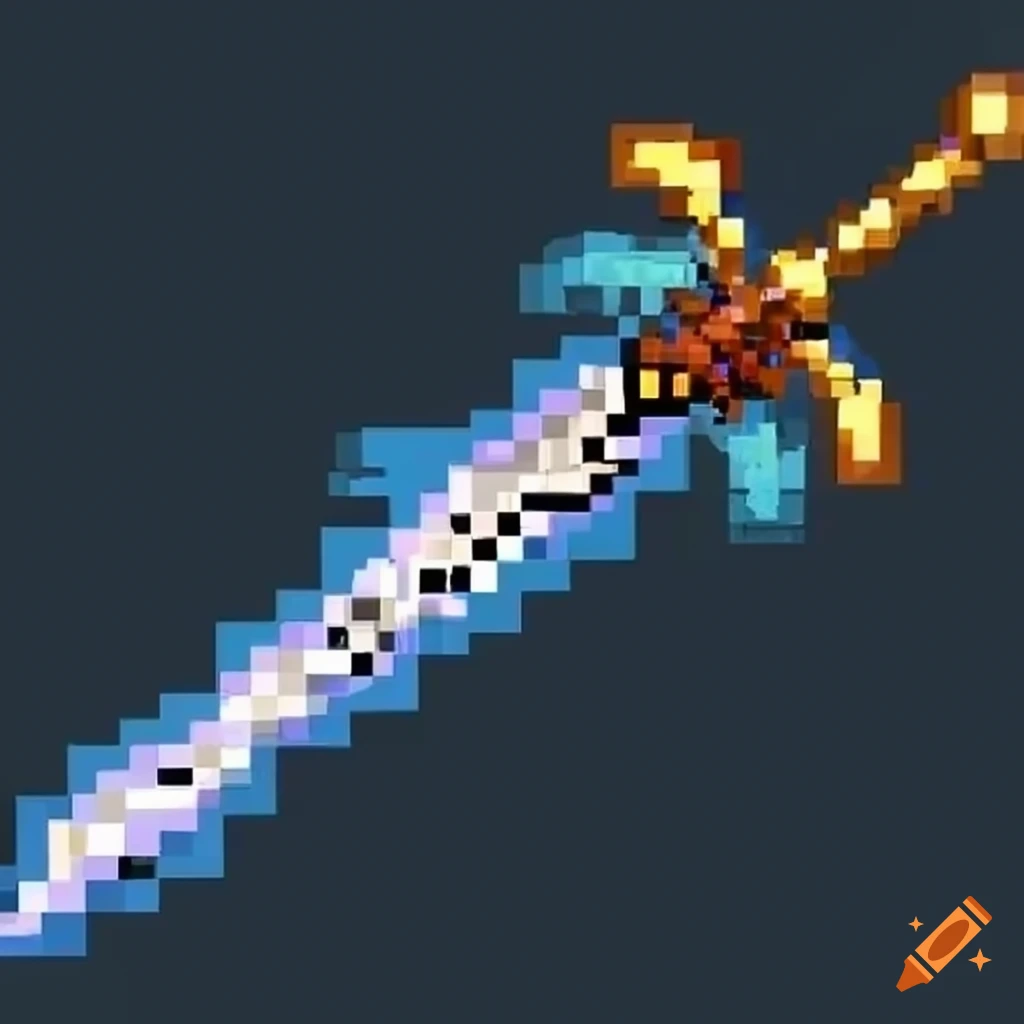 8-bit dual wield daggers - Transmuter's Edge in white, no humans on Craiyon