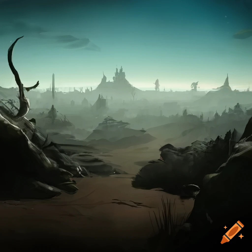 Fallout landscape on Craiyon