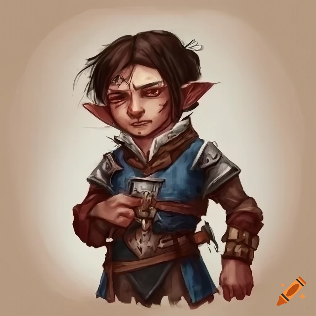 Warhammer Fantasy Halfling Medic with alchemist tools in blue and red ...