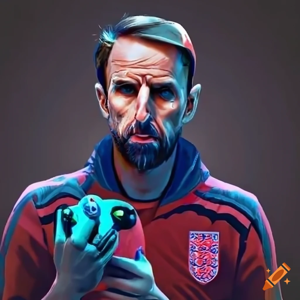 England football manager Gareth Southgate in a modern living room on ...