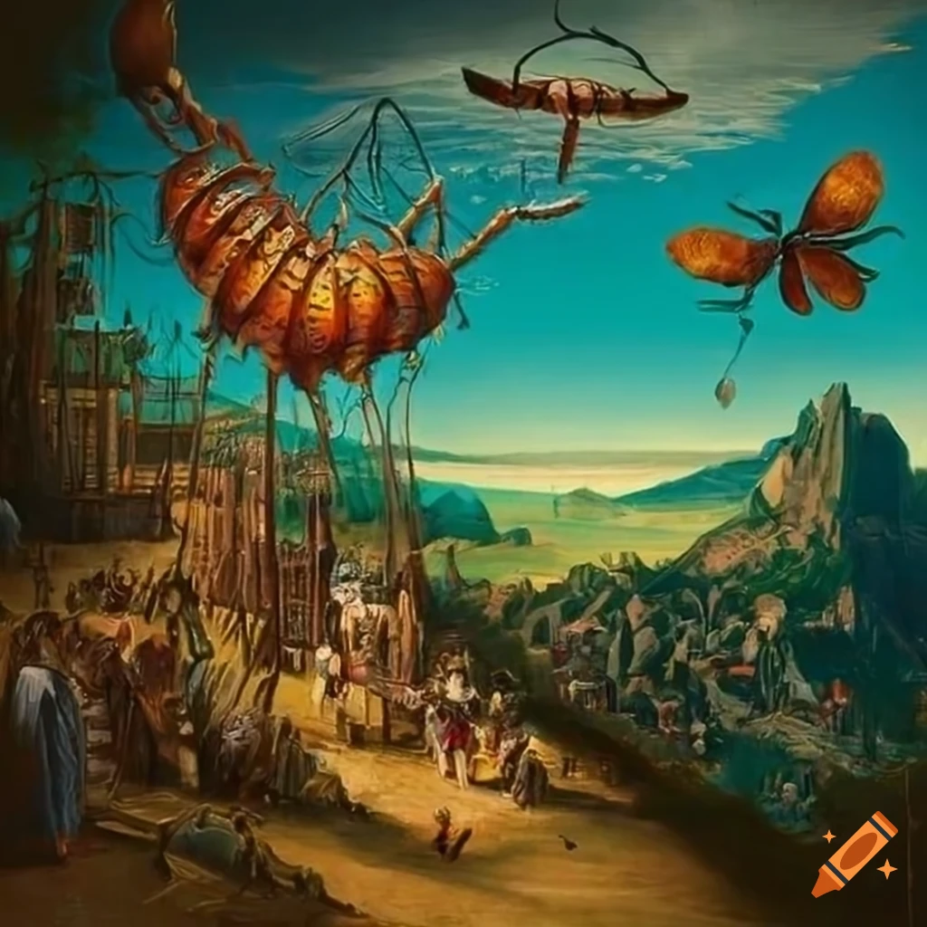 Vivid anthill city of insects in detailed art by quentin matsys on Craiyon