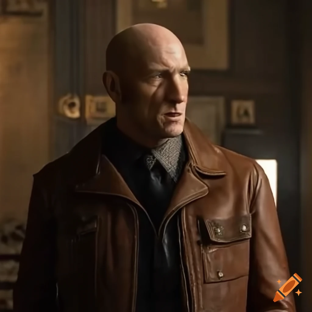 Seasoned detective in leather jacket solving mysteries in santa ...