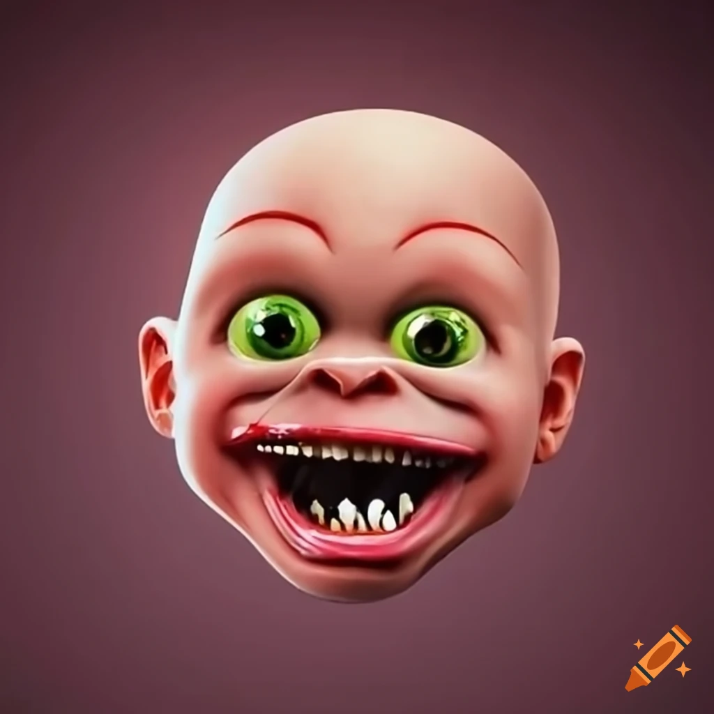 Evil baby genius with sharp teeth on Craiyon