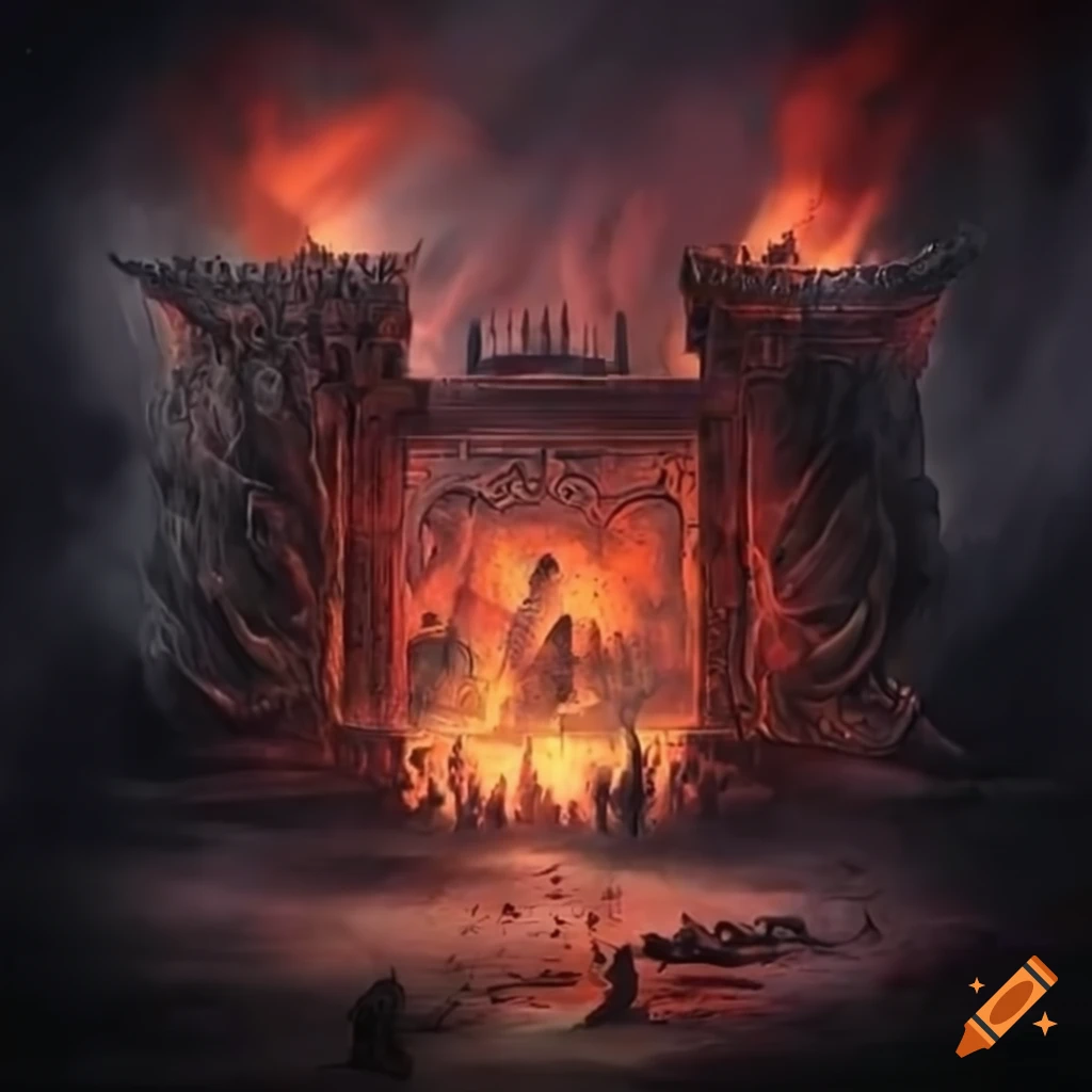 Hell gate tattoo inspired by Greek mythology on Craiyon