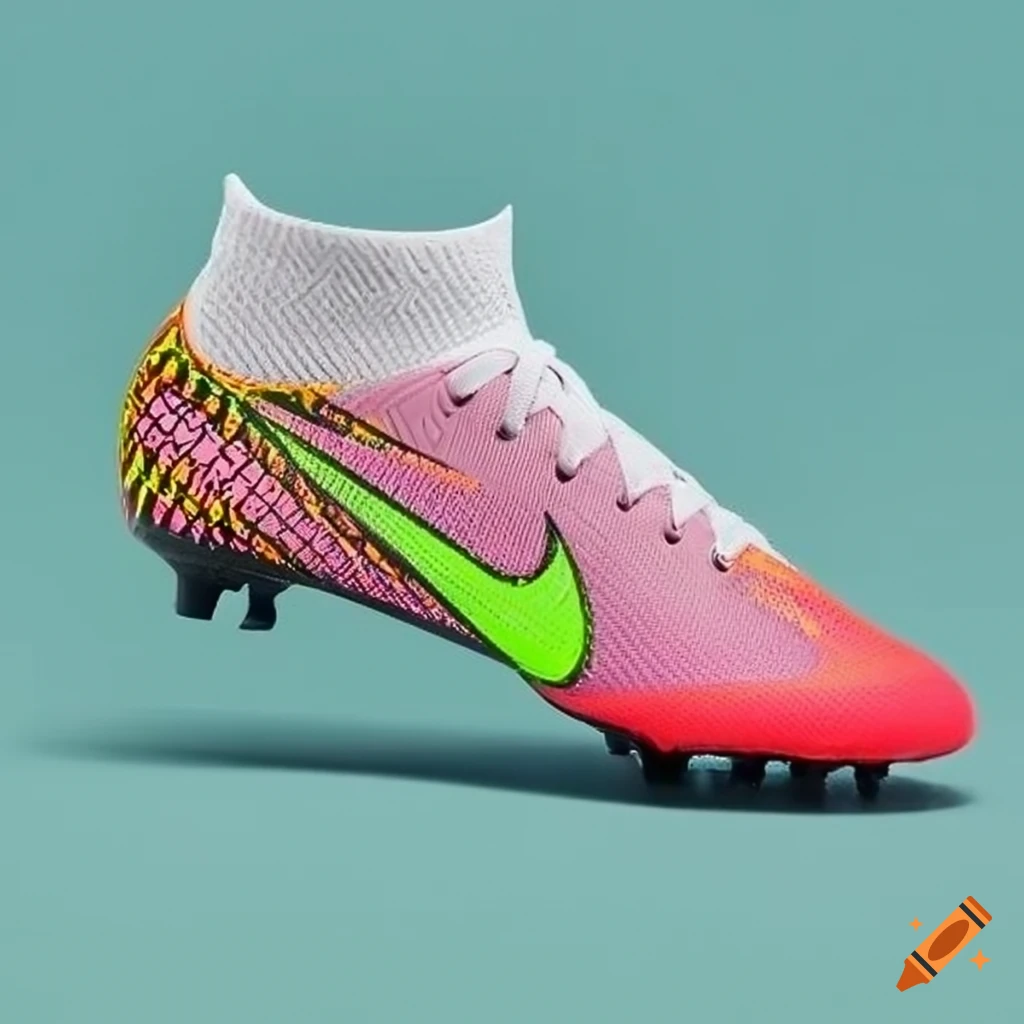 High-resolution Nike Mercurial soccer cleat with striking colored ...
