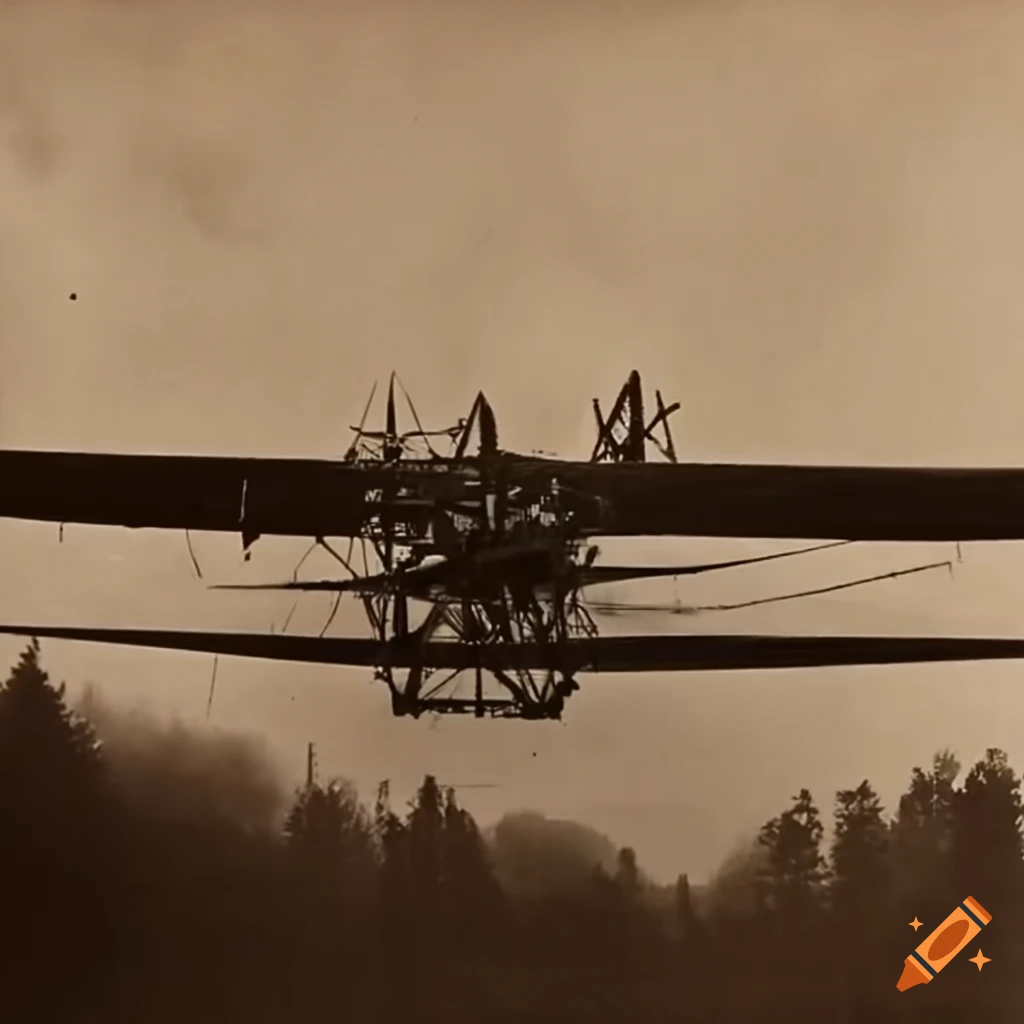 Historic takeoff of the ancient aircraft 'Eole' by Clément Ader in the ...