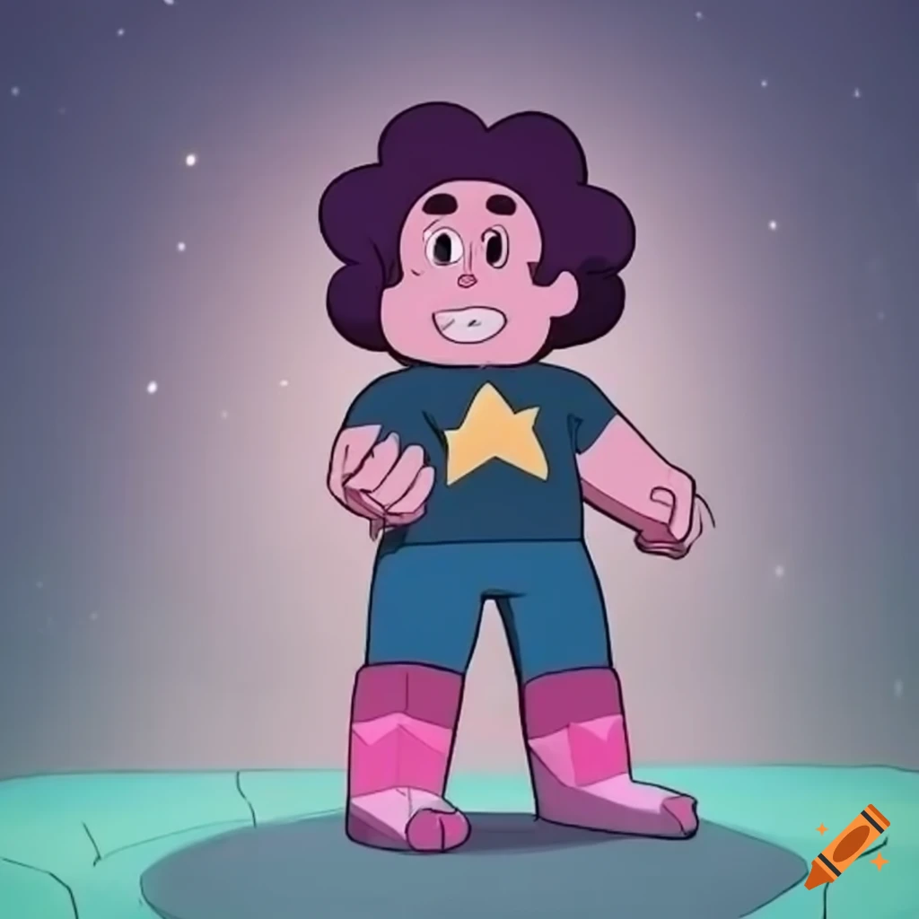 Creative full-body depiction of Steven from Steven Universe on Craiyon