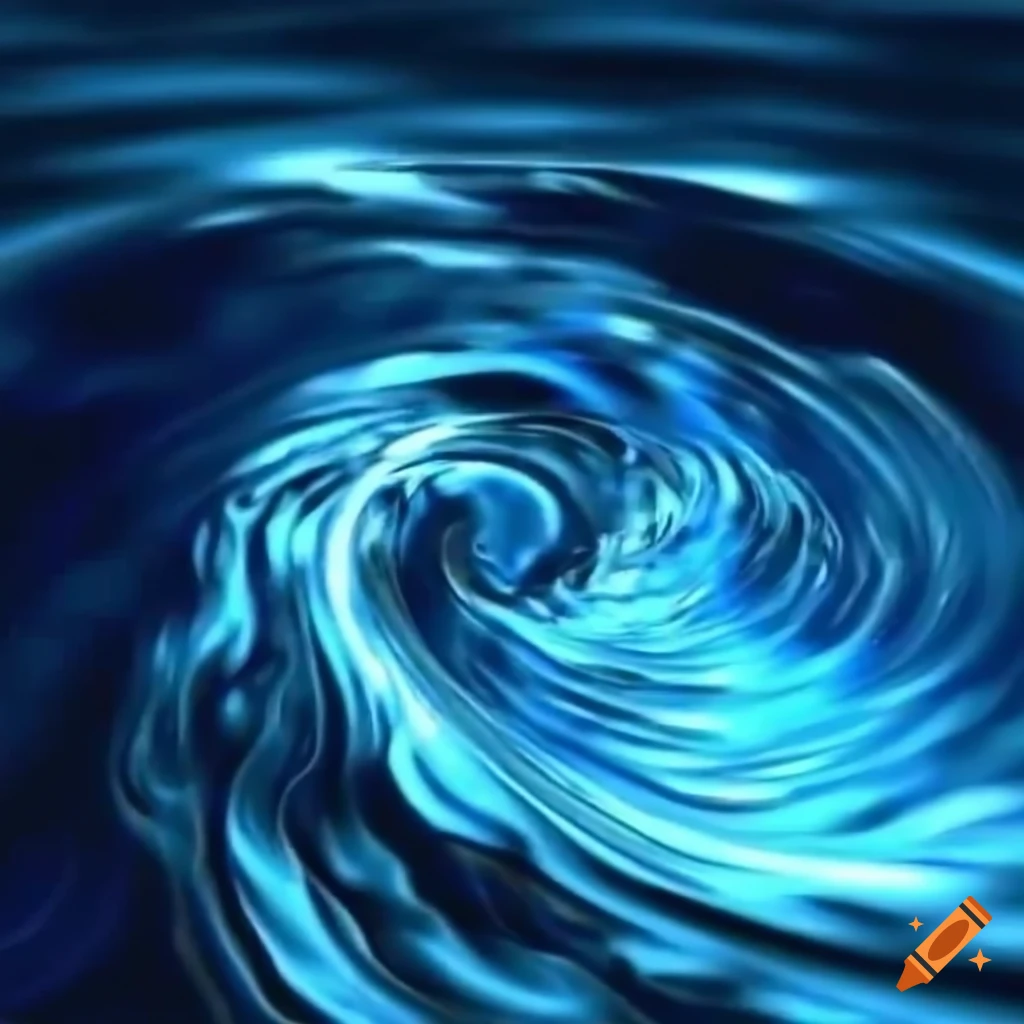 Blue water wave 3d swirl animation on Craiyon