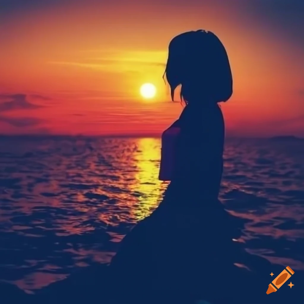 Sad sunset scene on Craiyon