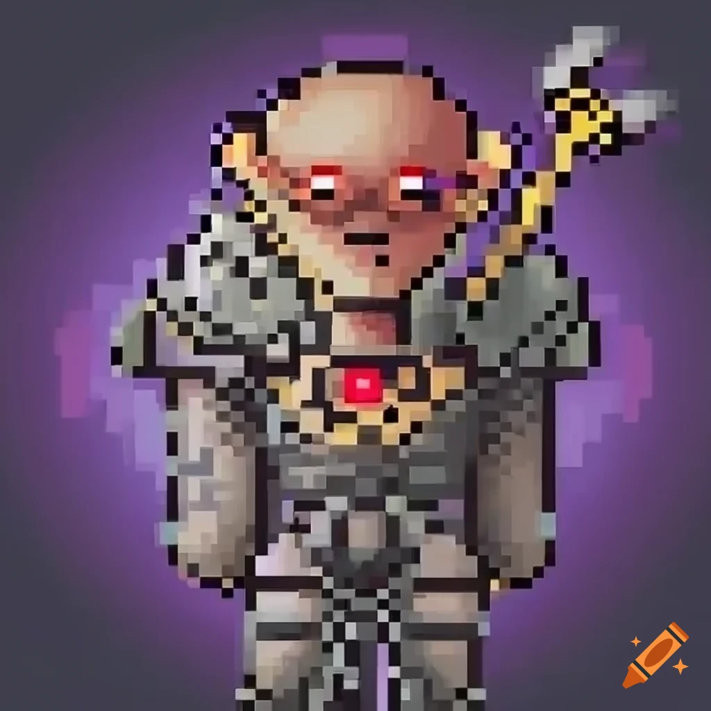 8-bit final boss villain chronomistry - time-warped alchemist on Craiyon
