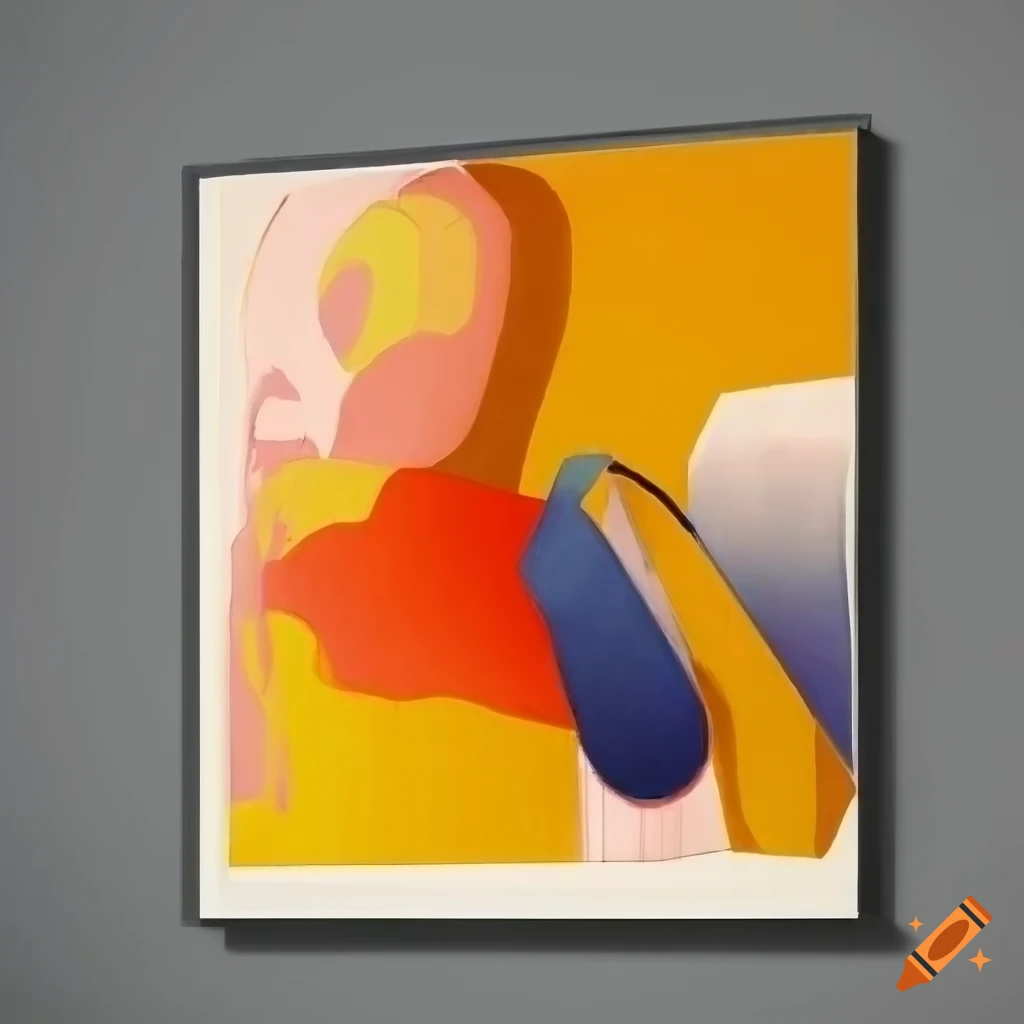 Abstract artwork by Albert Oehlen with organic mono shapes and gradient ...