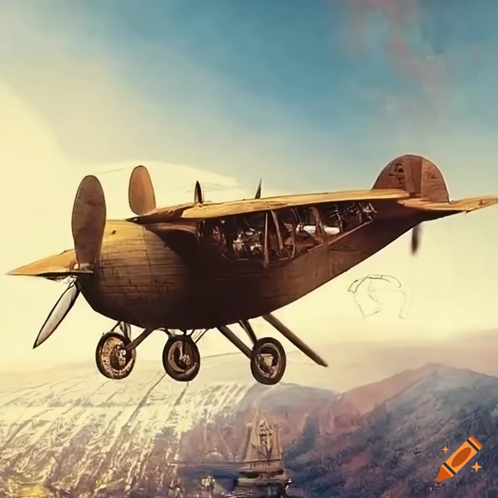 Historic takeoff of the ancient aircraft 'Eole' by Clément Ader in the ...