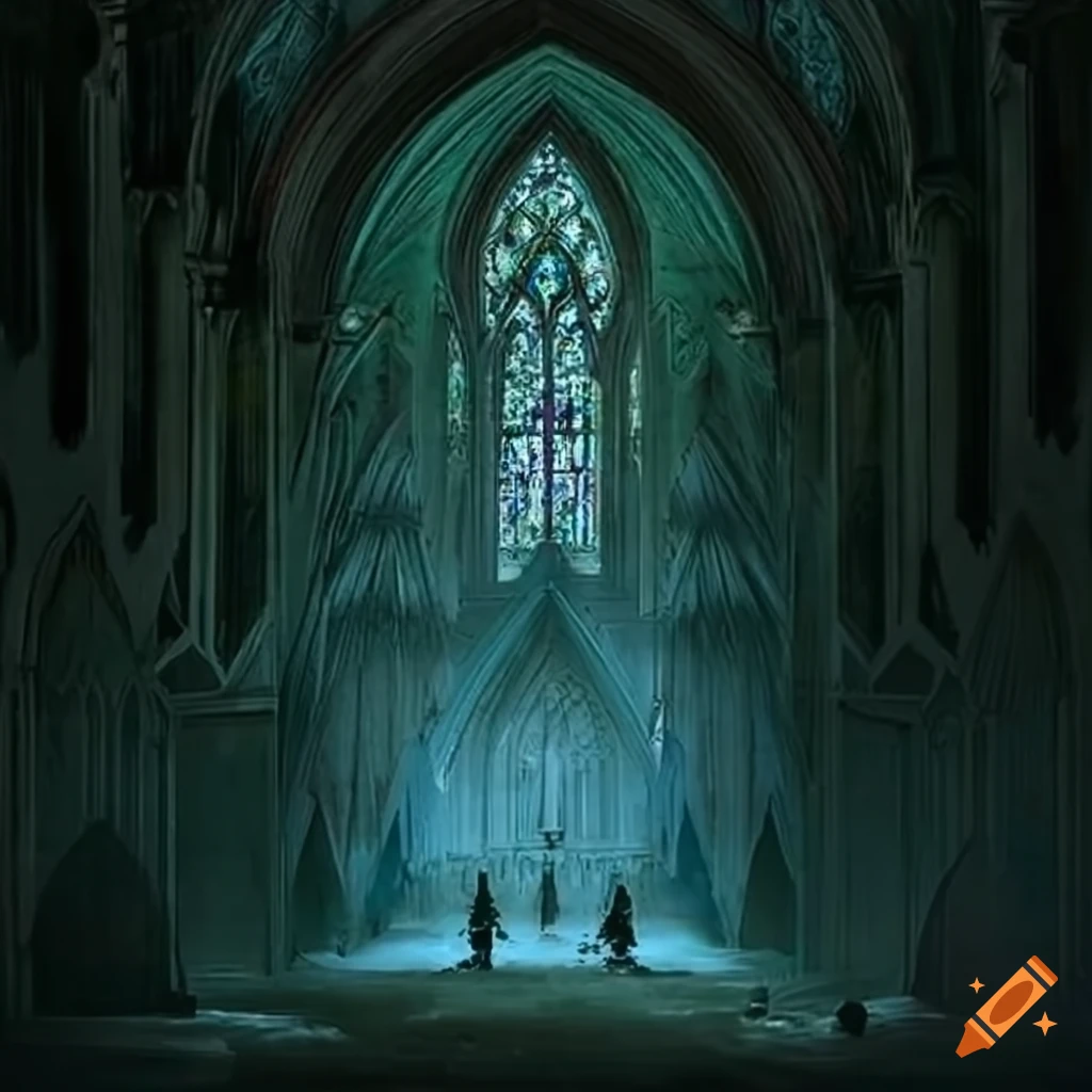 Mystical winter church covered in snow and ice for Veiled Winter Mass ...