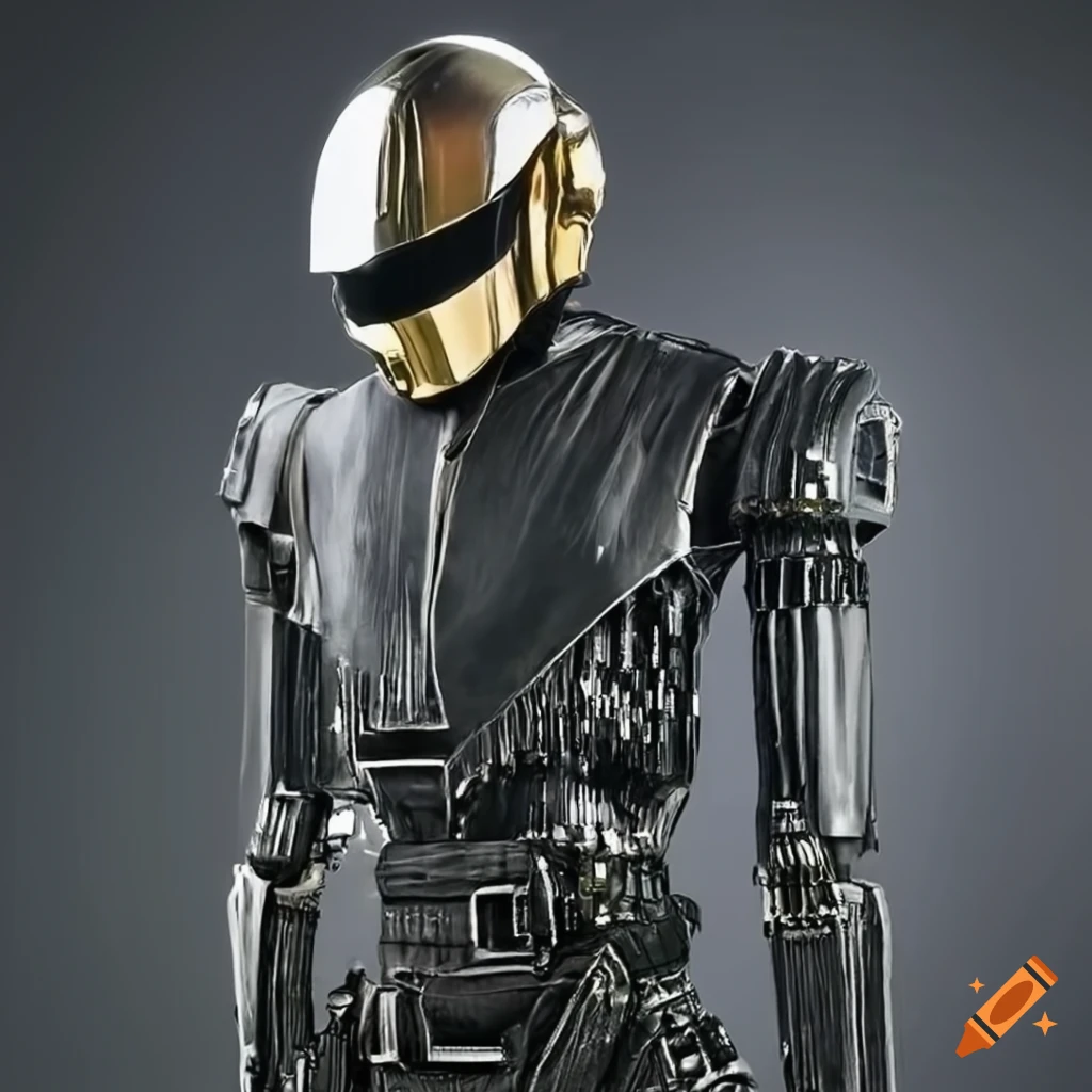 Daft punk in full body robot mecha style on Craiyon