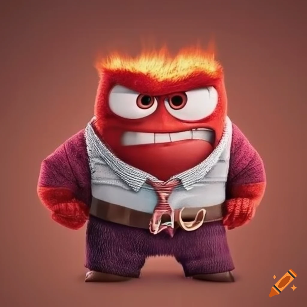 Phone wallpaper featuring anger from inside out on Craiyon