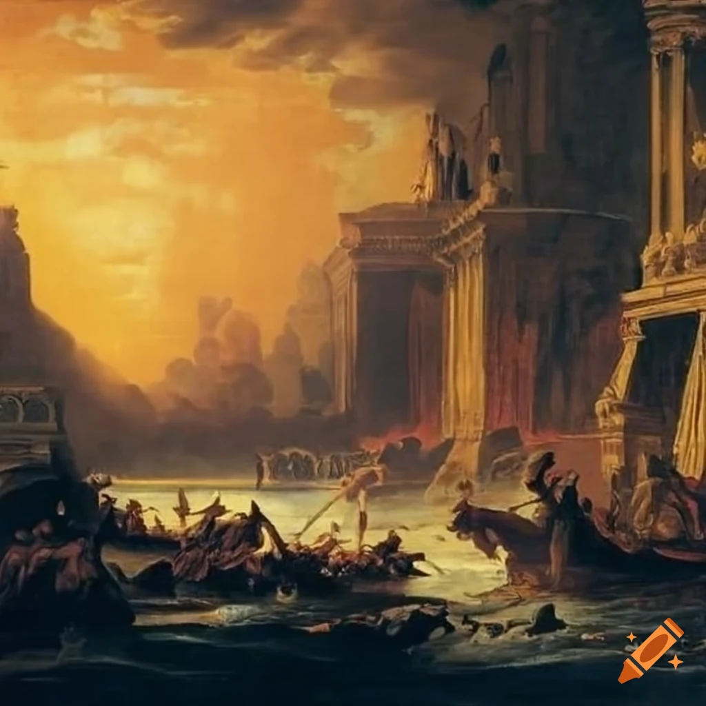 John Martin's 'The Great Day of His Wrath' depicting the seventh plague ...